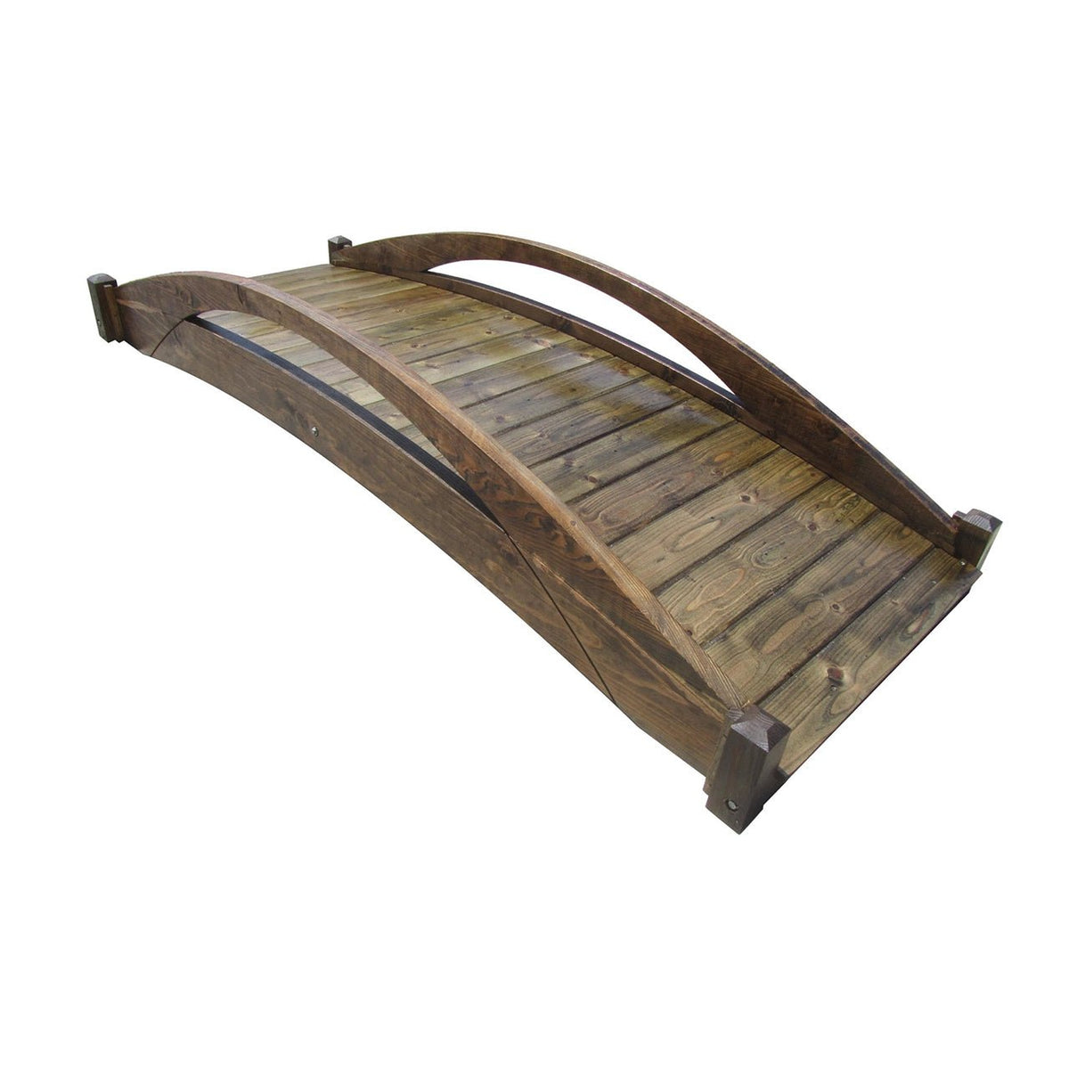 8 ft Japanese Garden Bridge | Basho Arched Rail Design – SamsGazebos ...