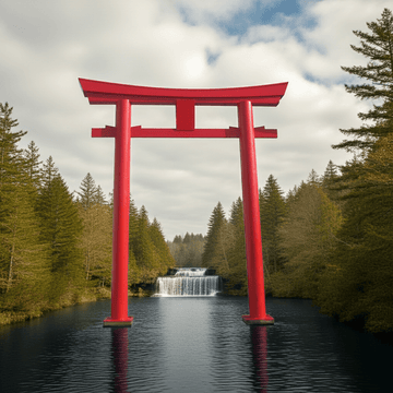 8 ft Japanese Torii Gate | Wooden Garden Gate Myojin Style ...