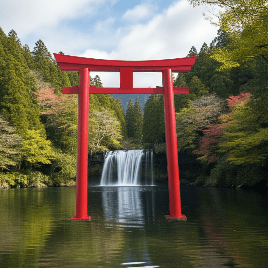 8 ft Japanese Torii Gate | Wooden Garden Gate Myojin Style ...