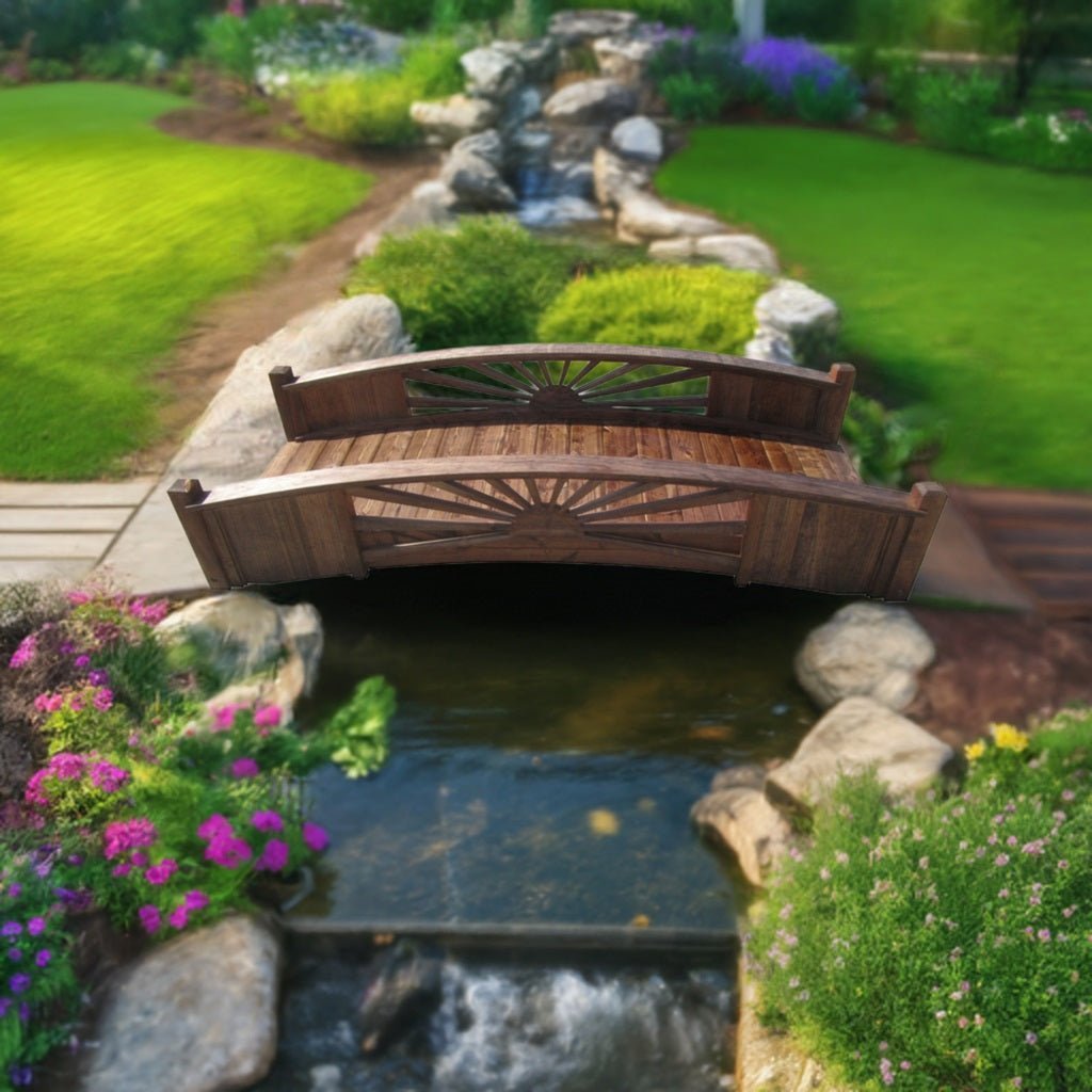 Garden Bridge - SamsGazebos Handcrafted Garden Structures