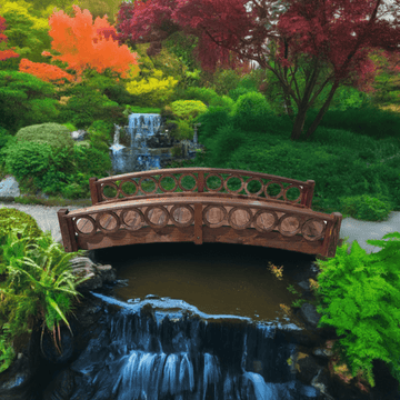 Rose Garden Arched Bridge 8 ft French Ring Railings Treated ...