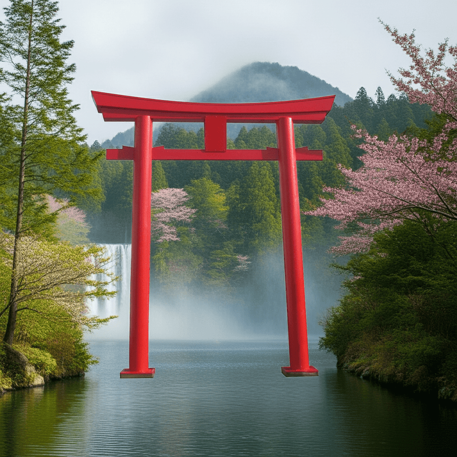 8 ft Japanese Torii Gate | Wooden Garden Gate Myojin Style ...
