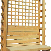 Garden Arbor Bench with Grid Trellis Backdrop for Sale – SamsGazebos ...